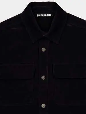 Palm Angels Cord Overshirt With Classic Logo