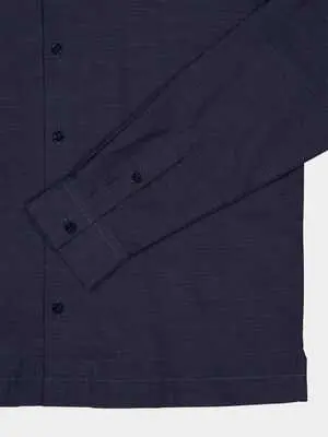 Frescobol Carioca Navy Herringbone Flannel Shirt