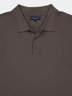 Frescobol Carioca Cedar Horacio Cotton Polo Shirt - Grey