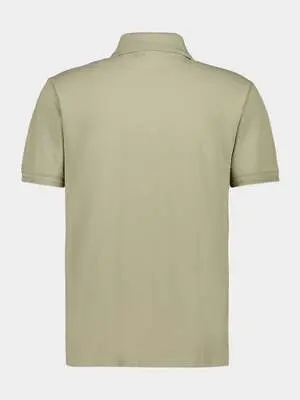 Frescobol Carioca Khaki Horacio Cotton Polo Shirt - Green