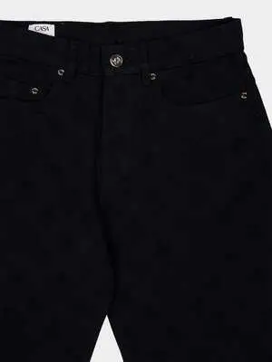 Casablanca Straight Fit Monogram Denim Jeans