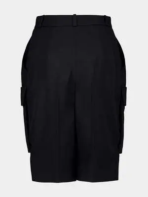 Balmain Wool Cargo Bermuda Shorts