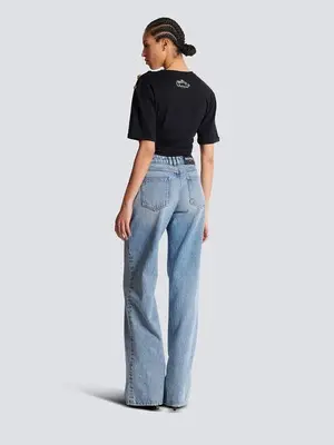 Balmain Straight-leg Faded Denim Jeans
