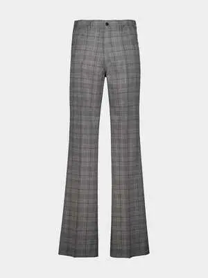 Amiri Check Boot Cut Pants - Grey