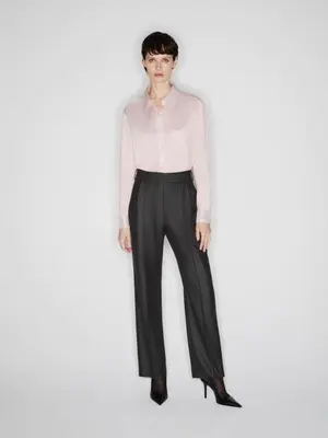 BLAZÉ MILANO Astoria Fox Pleated Pants - Grey
