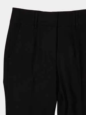 Gabriela Hearst Navy Wool-cashmere Flared Trousers