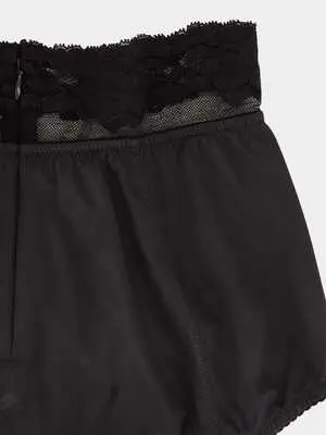 Dolce & Gabbana Satin And Lace High-waisted Briefs