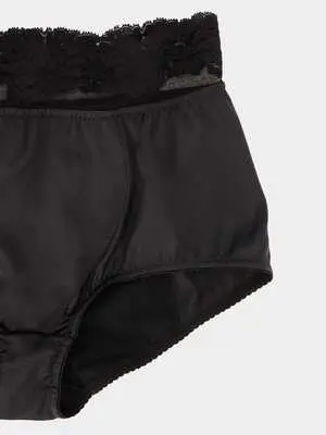 Dolce & Gabbana Satin And Lace High-waisted Briefs