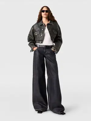 Stella McCartney Aged Waxed Straight-leg Jeans