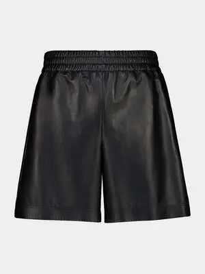 Gucci Bonded Leather Jersey Shorts