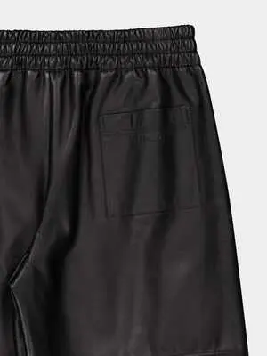 Gucci Bonded Leather Jersey Shorts