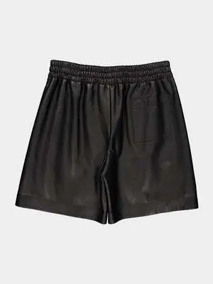Gucci Bonded Leather Jersey Shorts