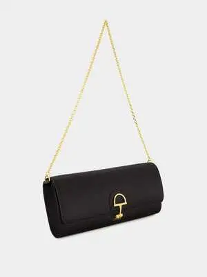Gucci Silk Satin Clutch With Horsebit