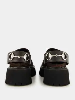 Gucci Suede Mule With Horsebit Detail