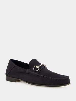 Gucci Nabuk Leather Horsebit Moccasins