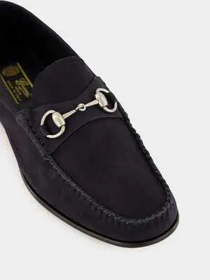 Gucci Nabuk Leather Horsebit Moccasins