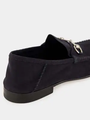 Gucci Nabuk Leather Horsebit Moccasins