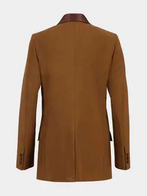 Fendi Wool Mohair Blazer With Silk Lapels - Brown