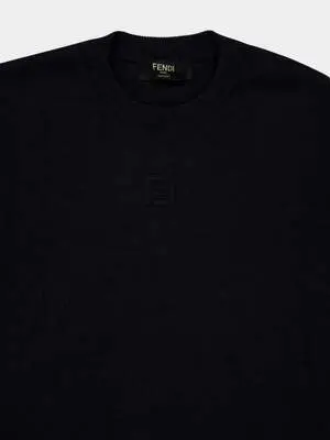 Fendi Wool Ff Logo Pullover - Black