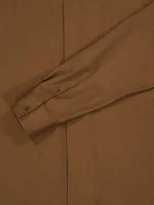 Fendi Rust Wool Gabardine Shirt - Brown
