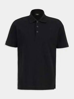 Fendi Ff Jacquard Cotton Polo Shirt
