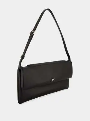 COURREGES Leather Cuff Clutch - Black
