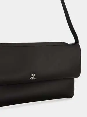 COURREGES Leather Cuff Clutch - Black