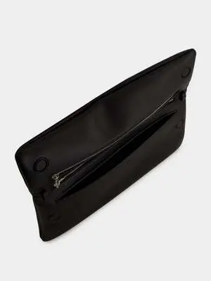 COURREGES Leather Cuff Clutch - Black