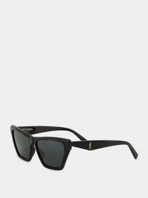 Saint Laurent Rectangular Cat-eye Sunglasses - Black