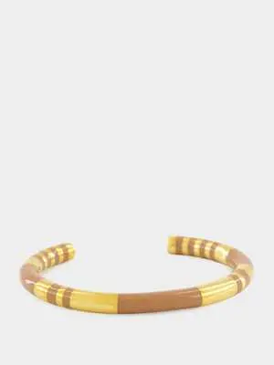 AURÉLIE BIDERMANN Positano Striped Bangle - Brown