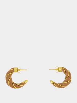 AURÉLIE BIDERMANN Cappuccino Twisted Diana Earrings - Brown