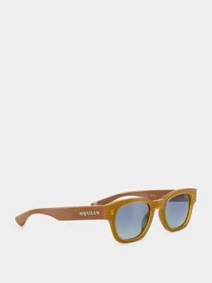 Alexander McQueen Rectangular Sunglasses - Brown