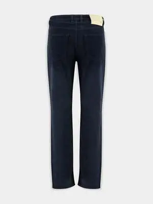 Boglioli Regular Fit Corduroy Trousers - Blue