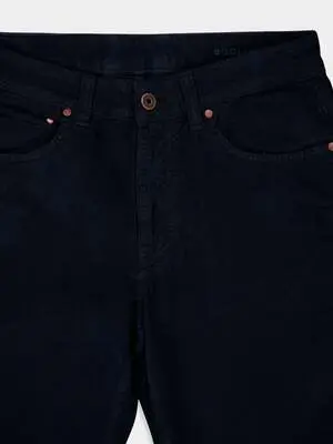 Boglioli Regular Fit Corduroy Trousers - Blue