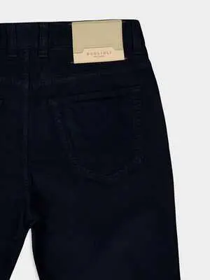 Boglioli Regular Fit Corduroy Trousers - Blue
