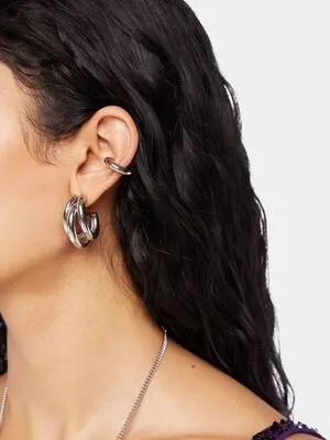 Rabanne Hoops And Ear Cuffs Set - Silver