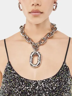Rabanne Xl Link Rhinestone Necklace