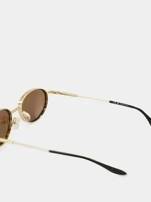 Alexander McQueen Am0523s Round Sunglasses - Brown