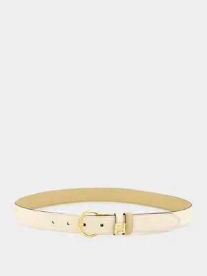 Fendi Ff Leather Reversible Belt - Brown