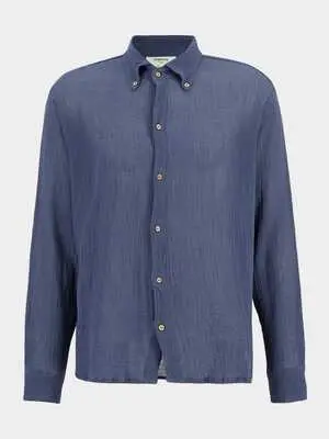 Spiritum Tulum Indigo Balam Cotton Shirt - Blue