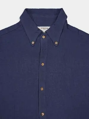 Spiritum Tulum Indigo Balam Cotton Shirt - Blue