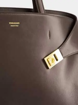 FERRAGAMO Hug Leather Tote Bag