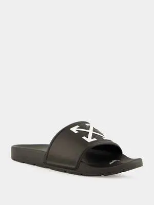 Off-White Arrow Rubber Sliders - White