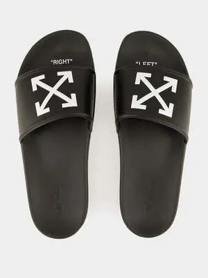 Off-White Arrow Rubber Sliders - White
