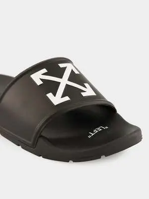 Off-White Arrow Rubber Sliders - White