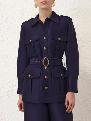 Zimmermann Hypnotic Utility Jacket - Blue