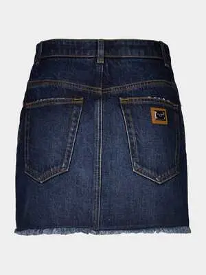 Dolce & Gabbana Dark Mini 5-pocket Denim Skirt - Blue