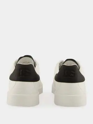 Dolce & Gabbana Calfskin Portofino Sneakers - White