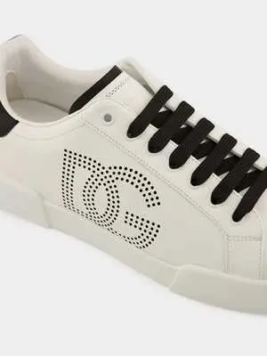 Dolce & Gabbana Calfskin Portofino Sneakers - White