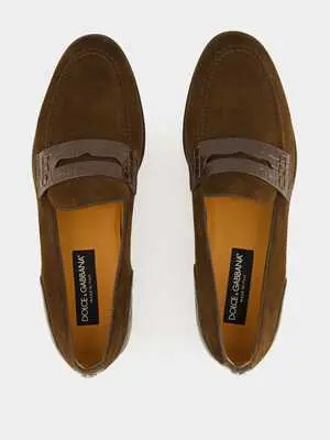 Dolce & Gabbana Calfskin And Alligator Loafers